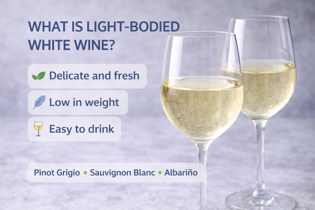 What Is Light-Bodied White Wine? Meaning Explained