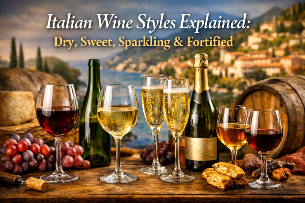 Italian Wine Styles Explained: Dry, Sweet, Sparkling & Fortified
